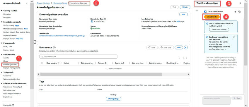 Create an Amazon Bedrock Knowledge Base with SharePoint Online